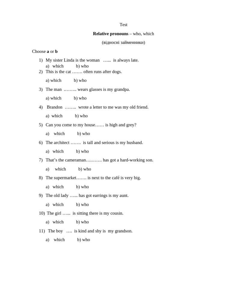 Relative Pronouns | PDF