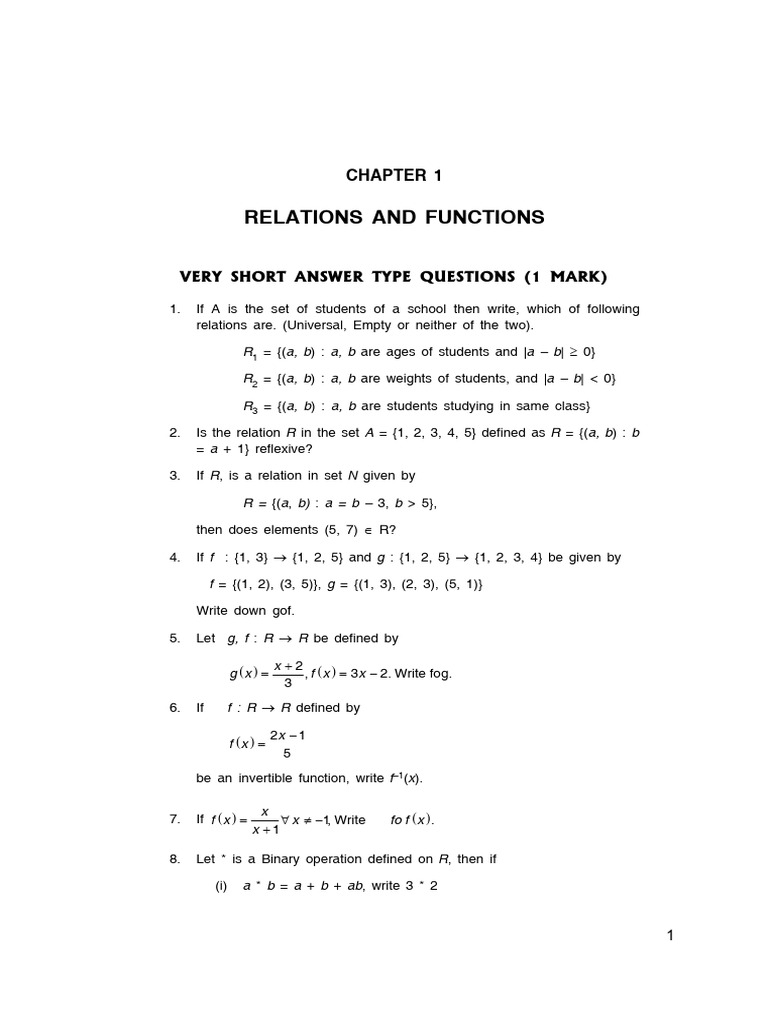 Math Relations & Functions Guide | PDF | Function (Mathematics) | Teachers