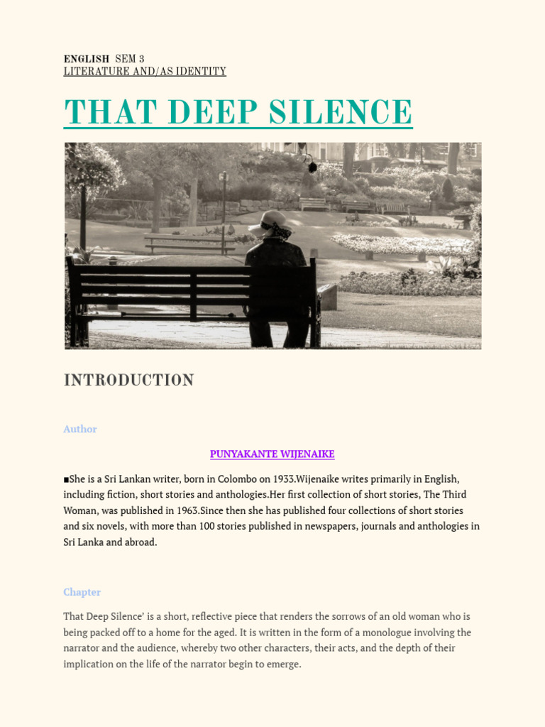 Deep Silence | PDF