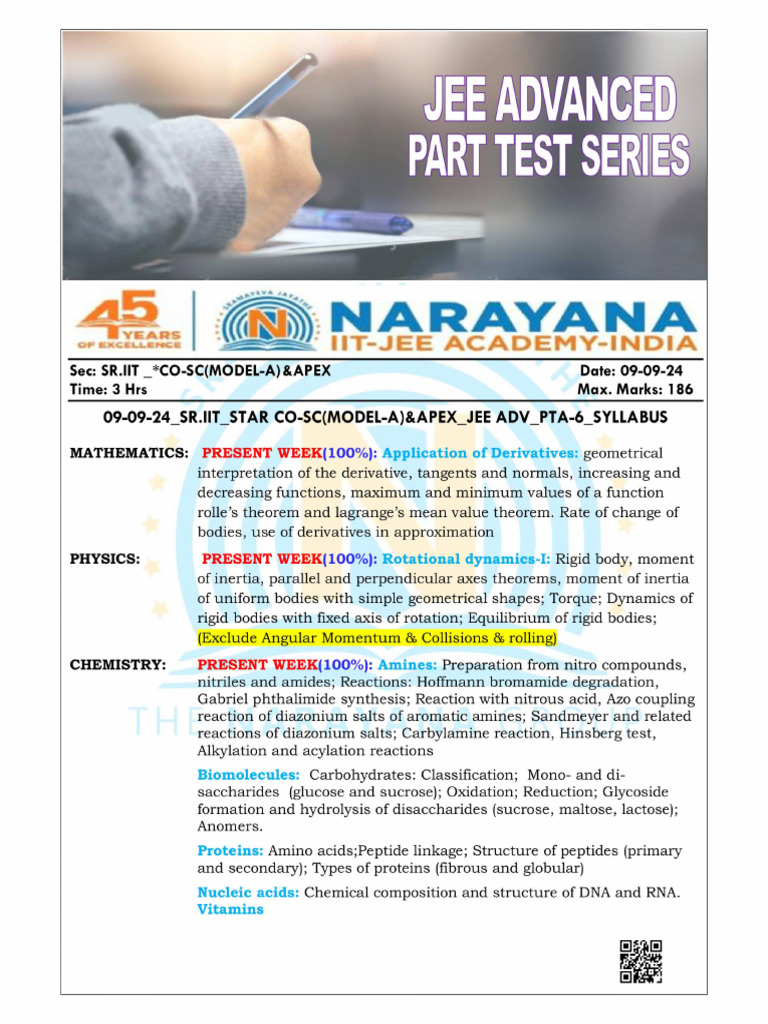 Jee Advance Second Paper | PDF