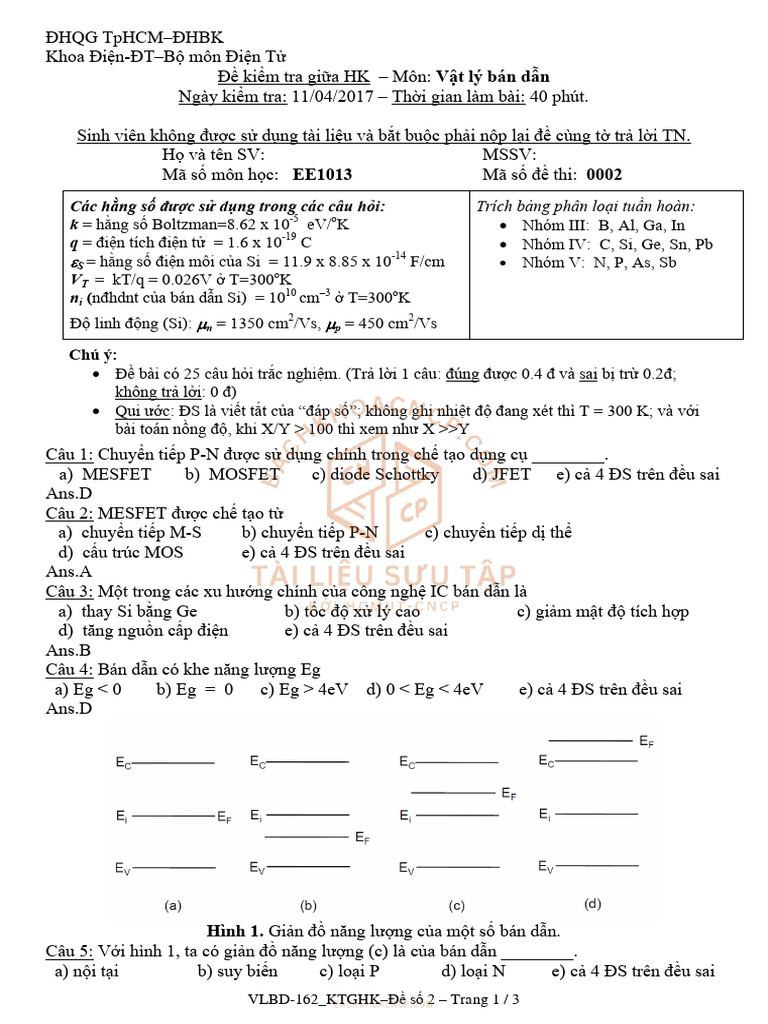 VLBD Ay1617 s2 KTGHK de So 2 Co Dap An | PDF