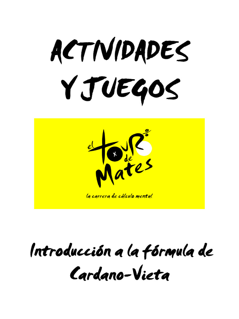 Introducción A La Fórmula de Cardano-Vieta - Actividades y Juegos | PDF
