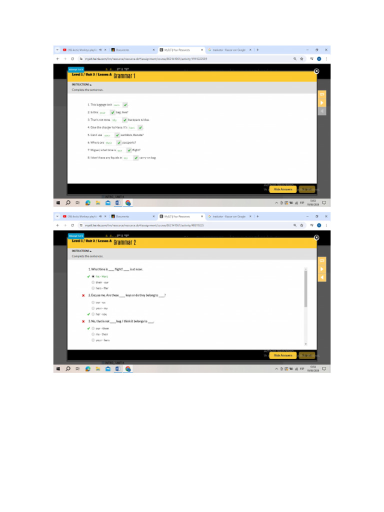 MYELT U3 LVL 1 | PDF