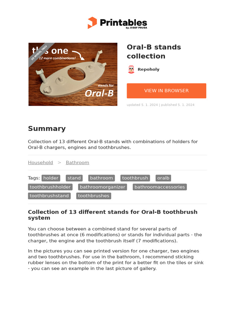 Oral B Stands Collection | PDF | Oral Hygiene