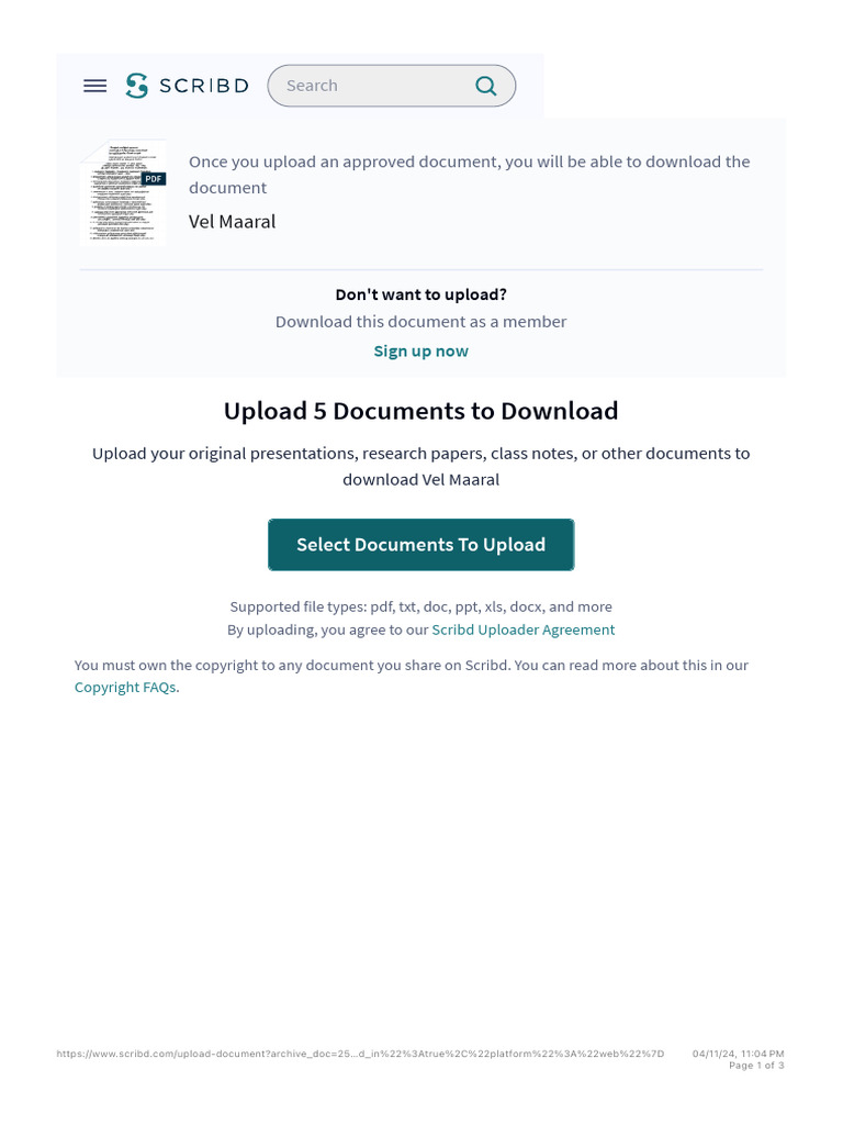Upload A Document - Scribd | PDF | Scribd | Digital Technology