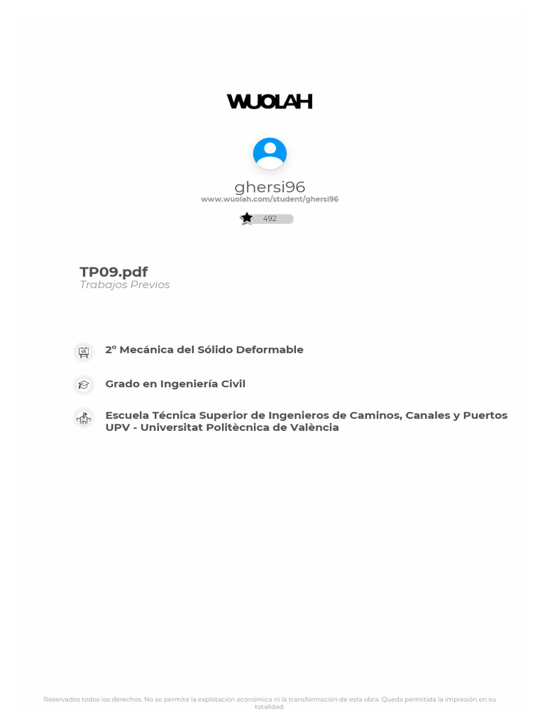 Ghersi96: TP09 PDF | PDF | Ingeniero civil | Ingeniería
