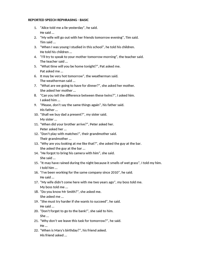 Reported Speech Rephrasing 14 | PDF