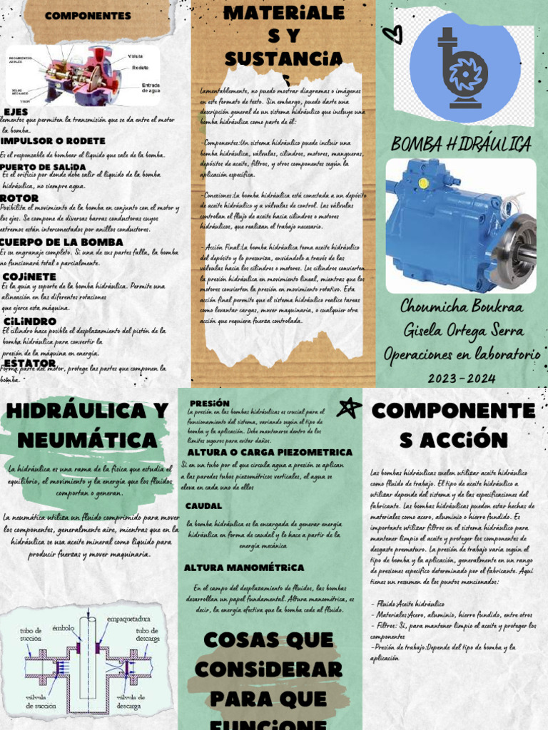 Folleto Tríptico Ecológico Reciclar Medio Ambiente Scrapbook A Mano ...