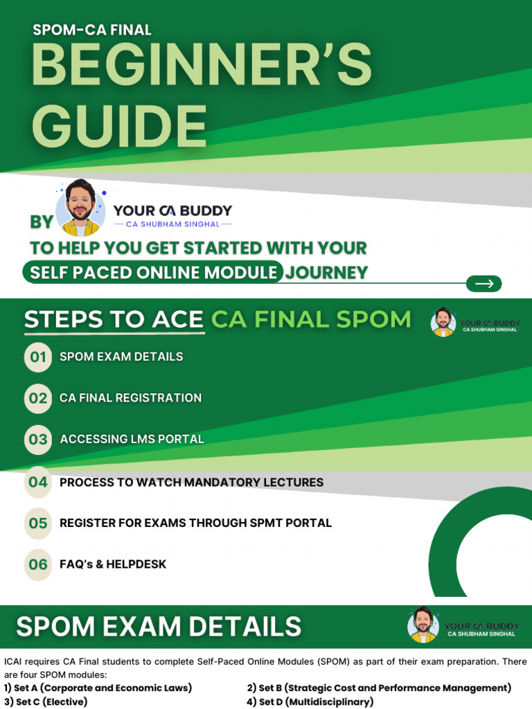 ICAI CA Final SPOM Guide & Registration | PDF | Computer Hardware ...