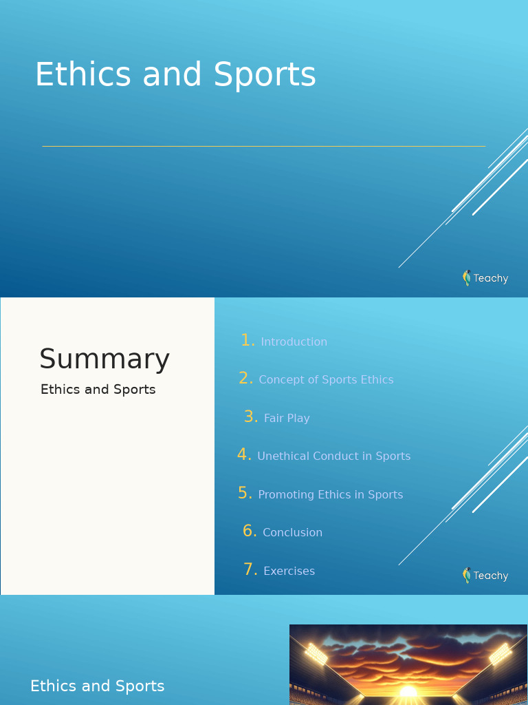 Ethics and Sports | PDF | Sports | Doping In Sport