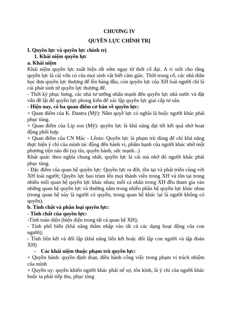 CHƯƠNG IV - CTH | PDF