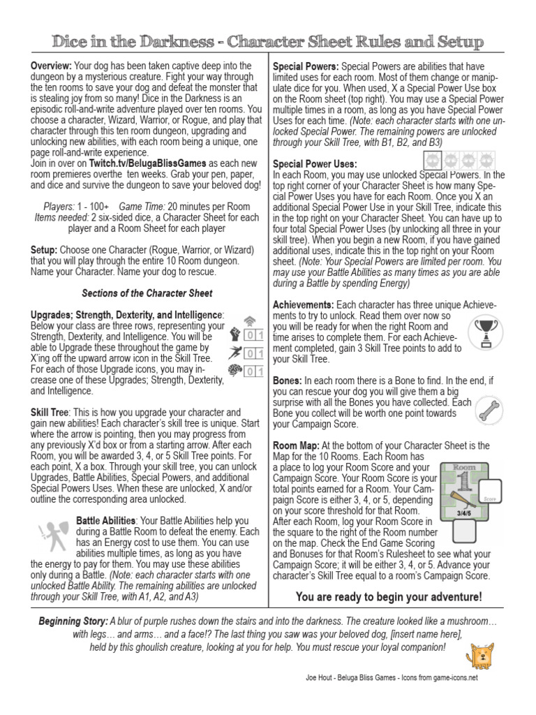 Character_Sheet_Rules | PDF | Role Playing Games | Role Playing Video Games