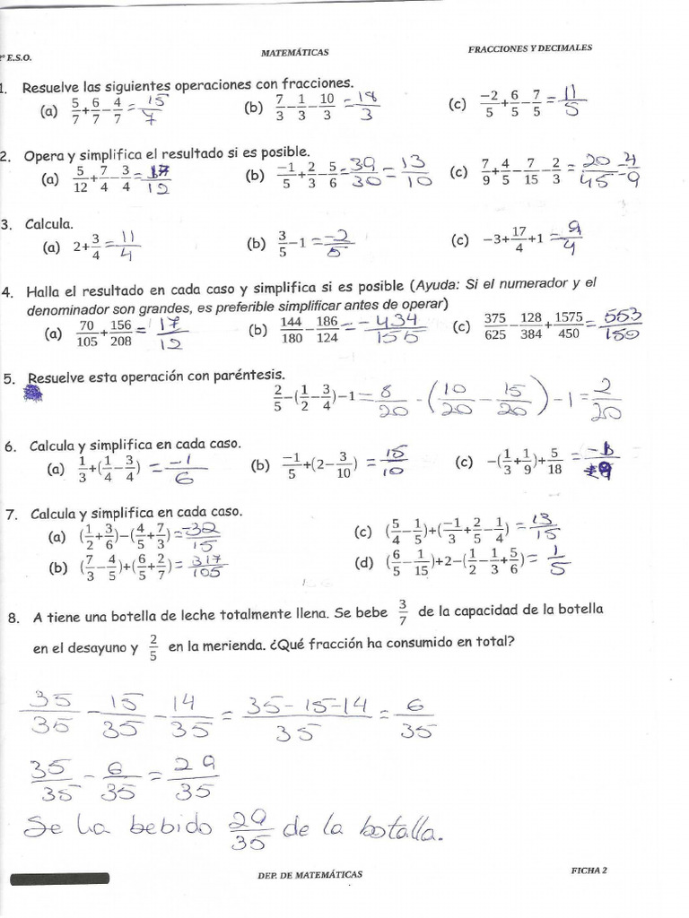 Scan Ficha Fracciones | PDF