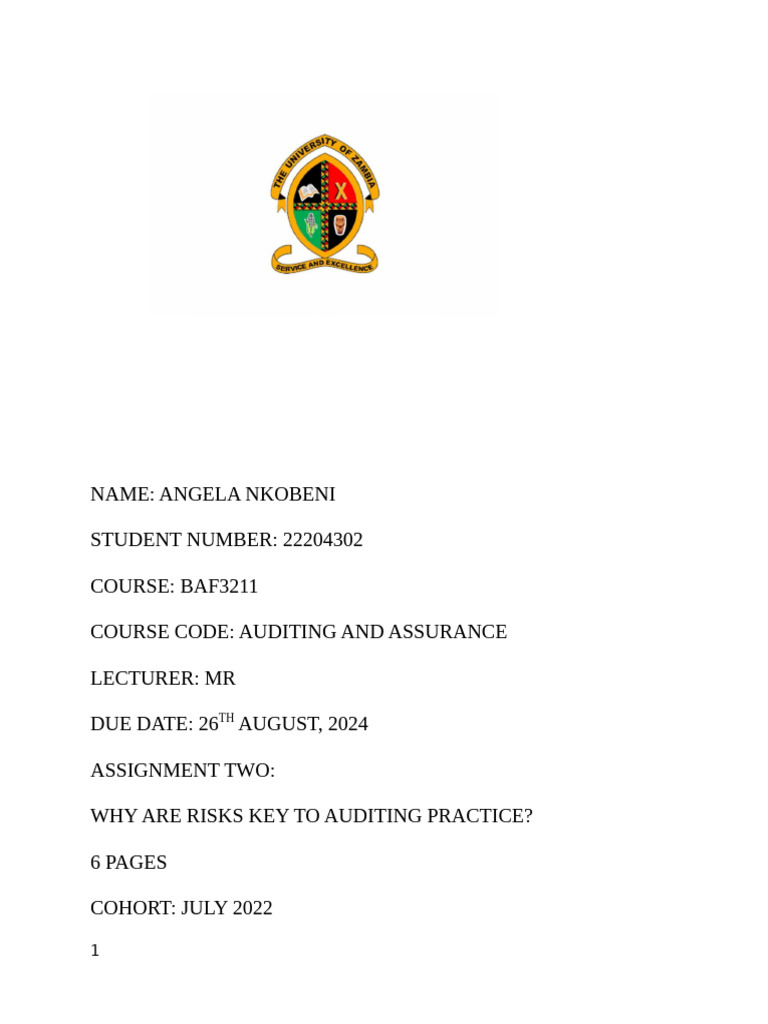 Auditing Assignment pt2 | PDF | Audit | Internal Control