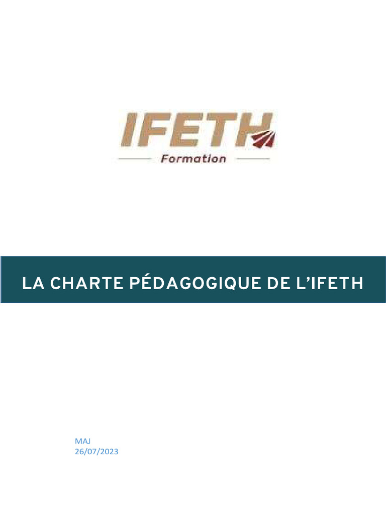 CHARTE PEDAGOGIQUE | PDF