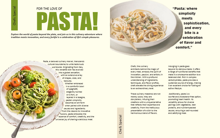 The Art and Joy of Pasta Cooking | PDF | Pasta | Taste