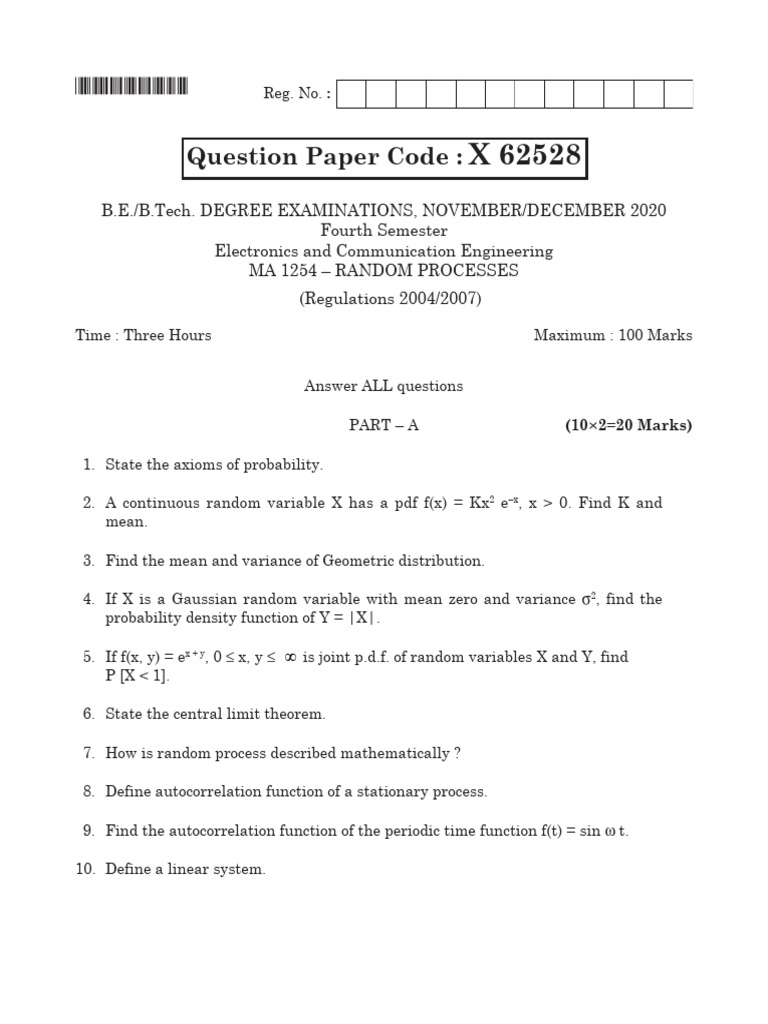 X62528 (Ma1254) | PDF | Probability Density Function | Statistical Models