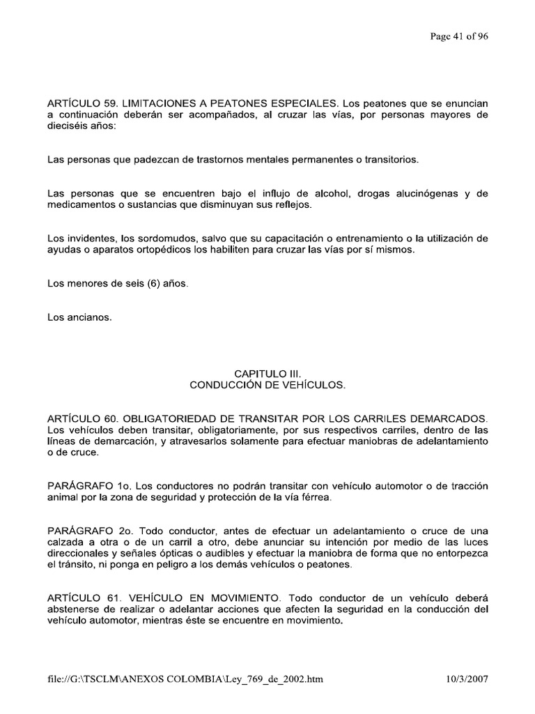 Articulos 60 a 86 | PDF