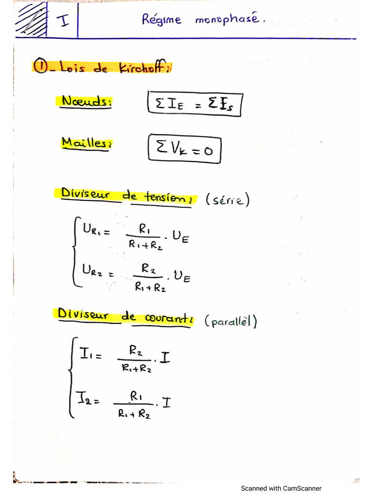 Résumé Du Cours Électricité Générale Omar | PDF