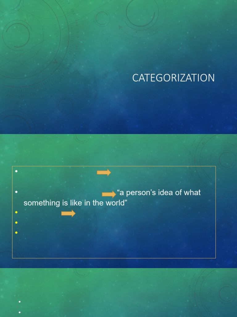 CATEGORISATION | PDF | Concept | Taxonomy (Biology)