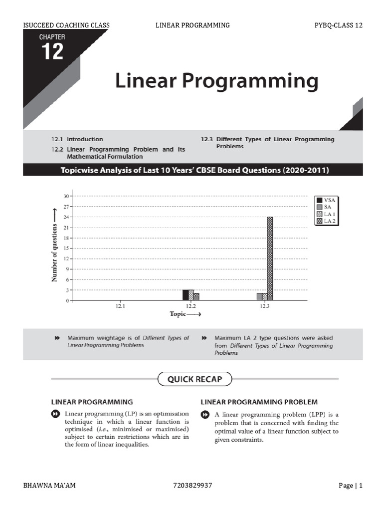 12 Linearprogramming Pybq Qa | PDF