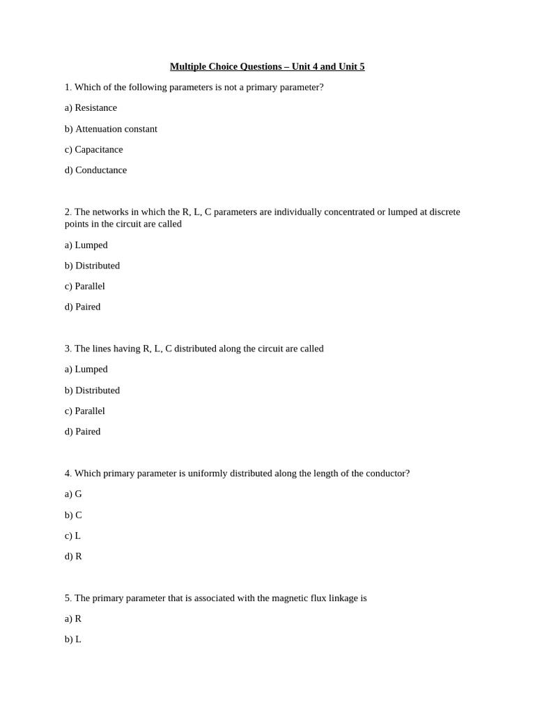 Question Bank - MCQ - Electromagnetic Theory & Interference | PDF ...