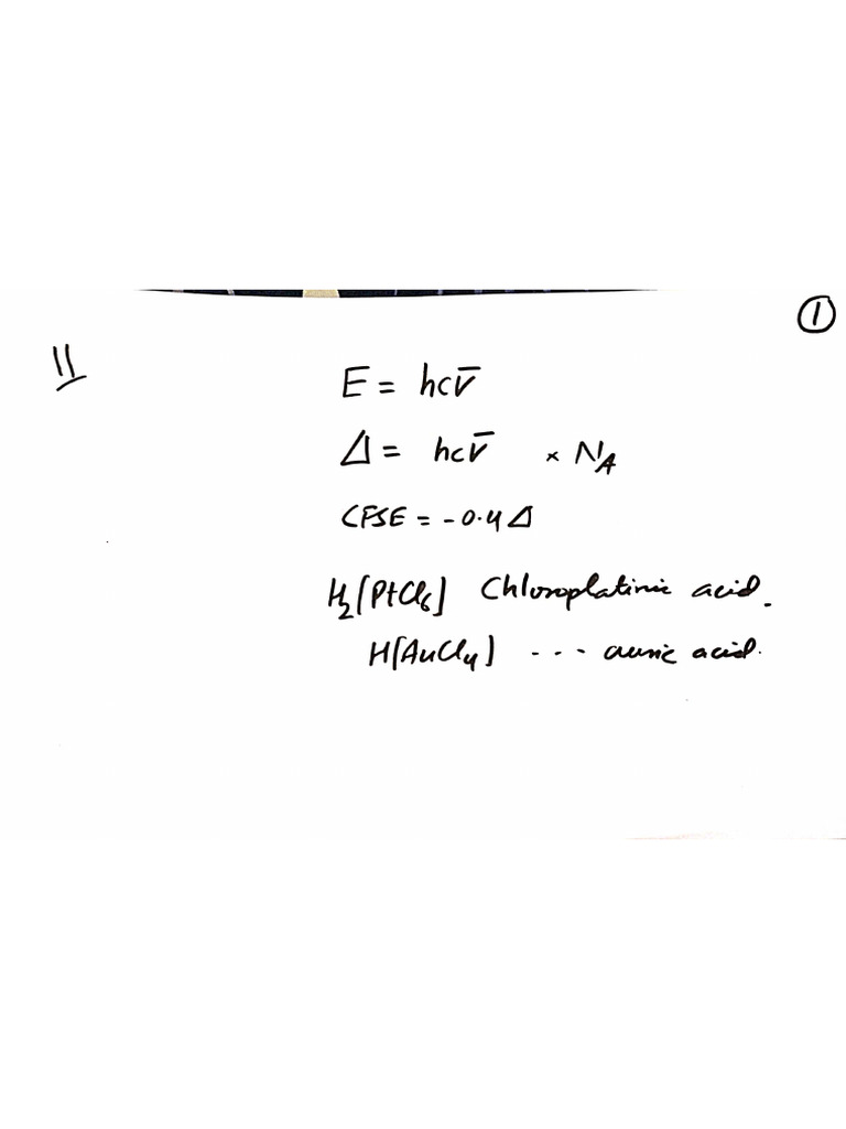 Co-Ordination Compounds Lecture 9 | PDF