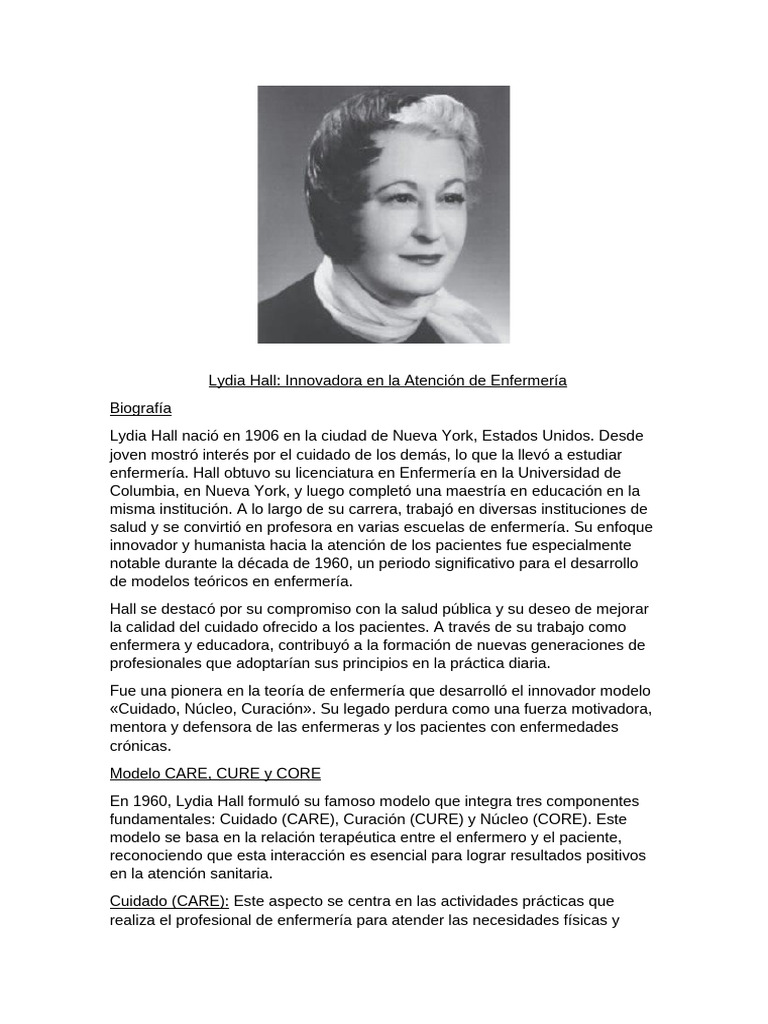 Lydia Hall | PDF | Enfermería | Sicología