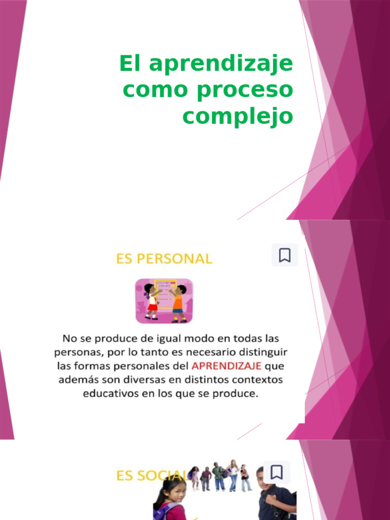 El Aprendizaje Como Proceso Complejo | PDF