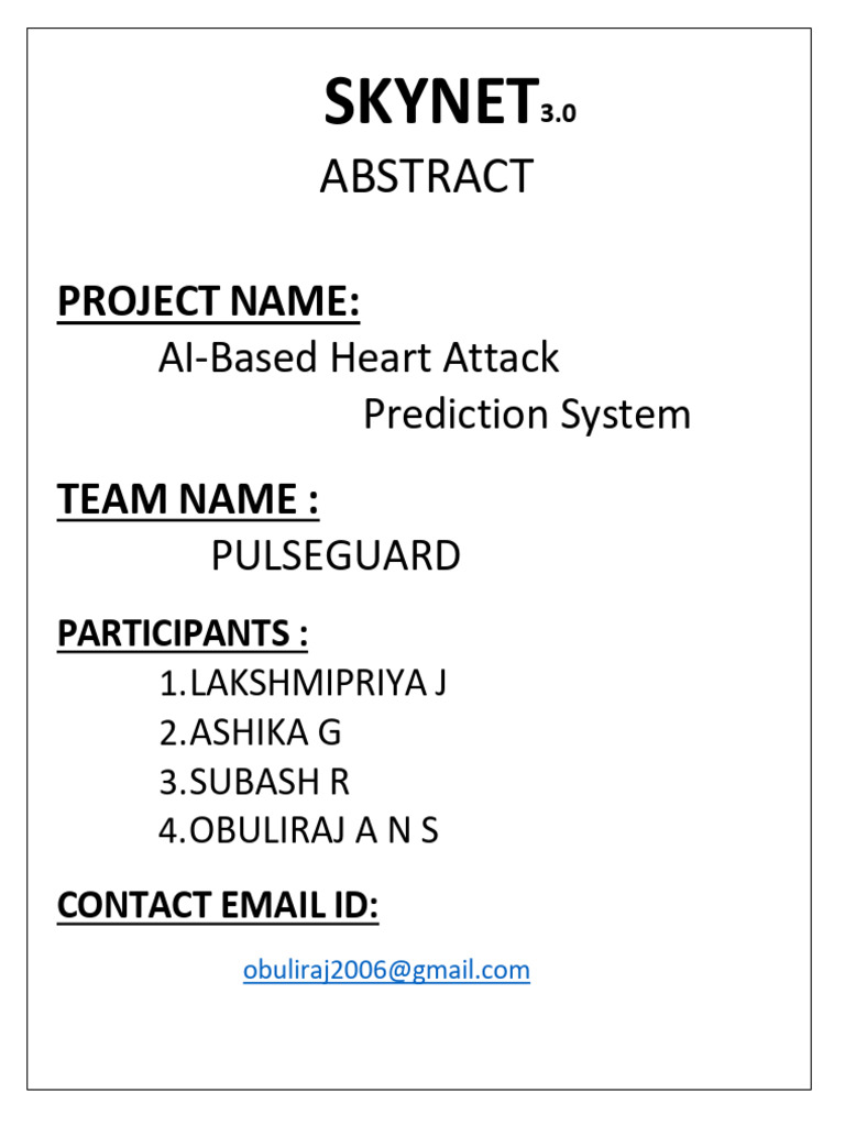 Heart attack Prediction | PDF | Monitoring (Medicine) | Myocardial ...