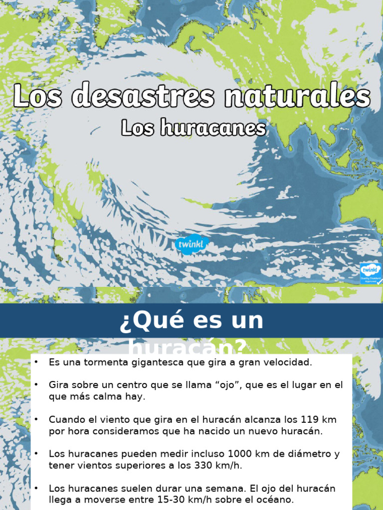 Presentacion Desastres Naturales Los Huracanes | PDF | Ciclones tropicales | Herida