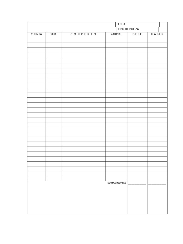 Resumen de Póliza Contable | PDF | Derecho