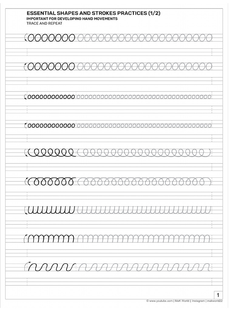 Shapes and Strokes Practices | PDF