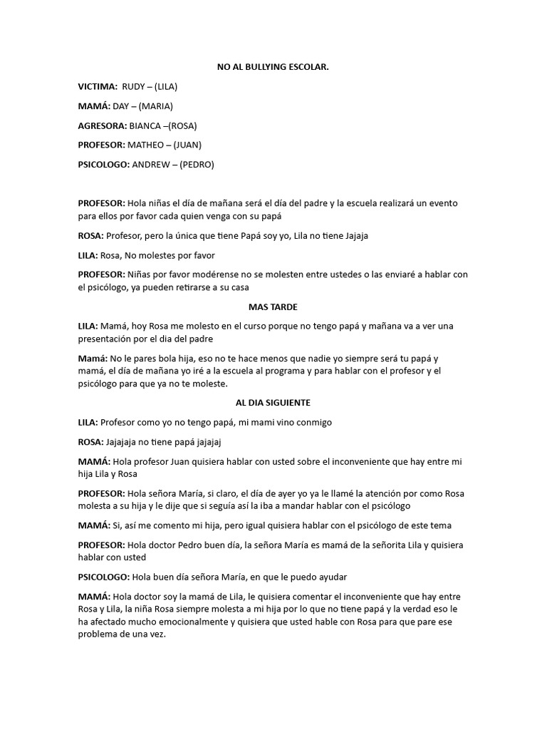 NO AL BULLYING ESCOLAR | PDF