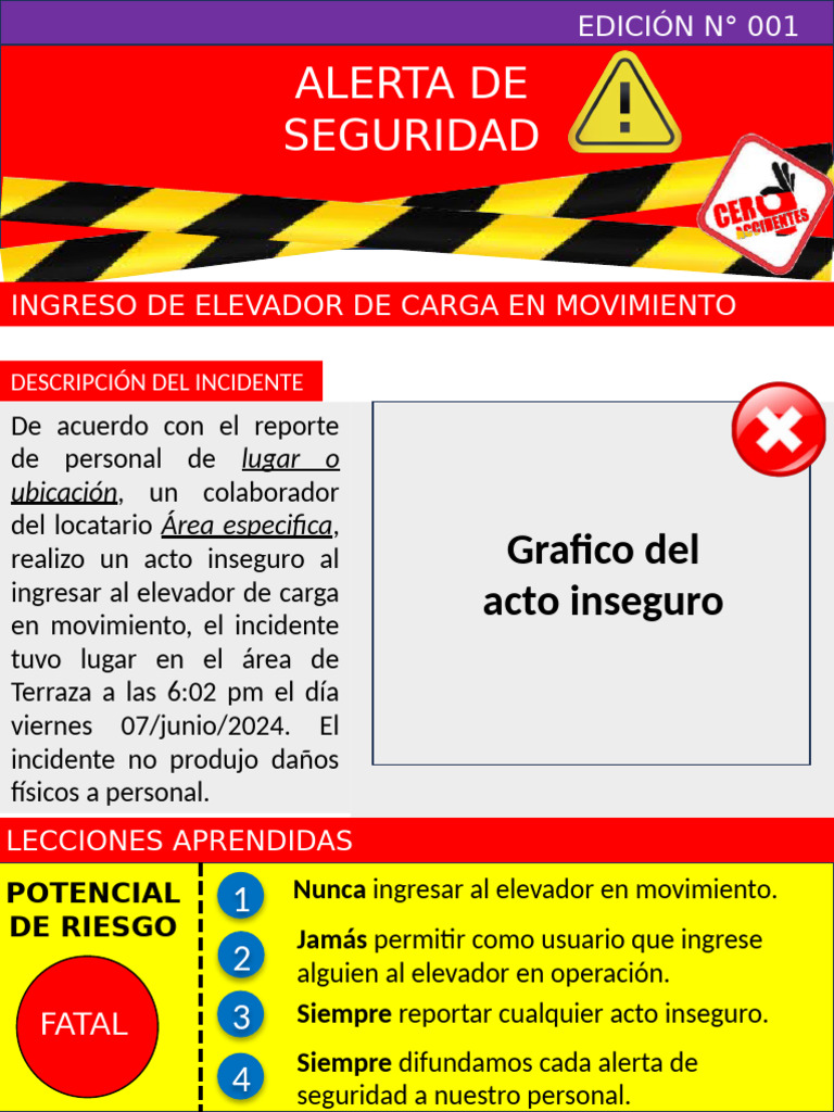 Formato de Alerta de Seguridad Idustrial | PDF