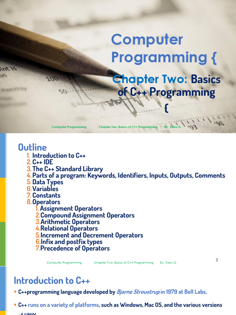 Computer Programming Chapter Two Basics of C++ Programming Part | PDF ... Computer Programming Chapter Two Basics of C++ Programming Part | PDF ...