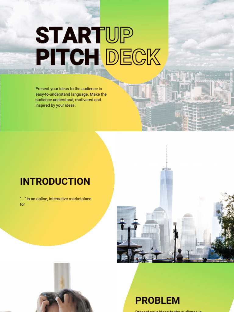 Modern and Clean Startup Pitch Deck Presentation PDF | PDF