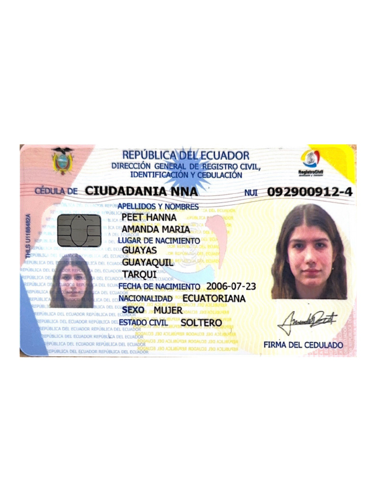 Cédula Amanda Peet | PDF