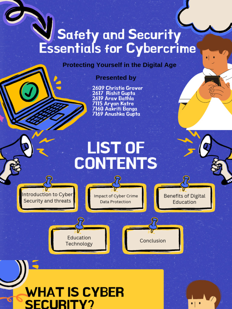 Cyber Security Essentials For Students - PPTX - 20241023 - 144327 - 0000 | PDF | Cybercrime ...