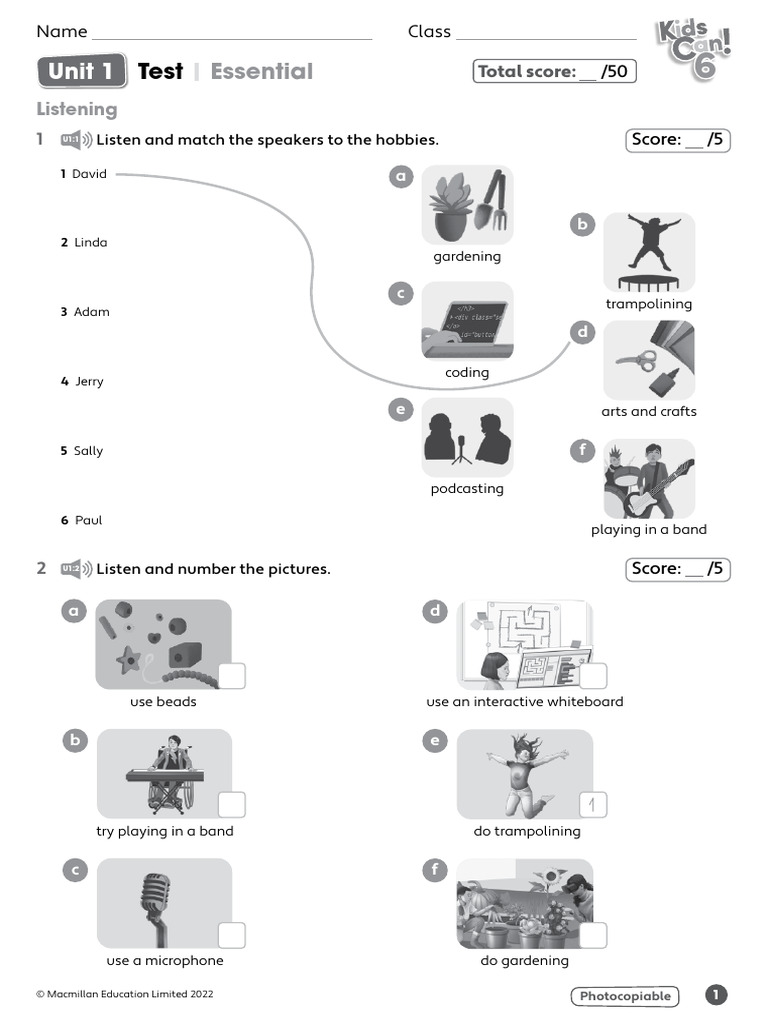 KC6_Tests_U01_Essential | PDF