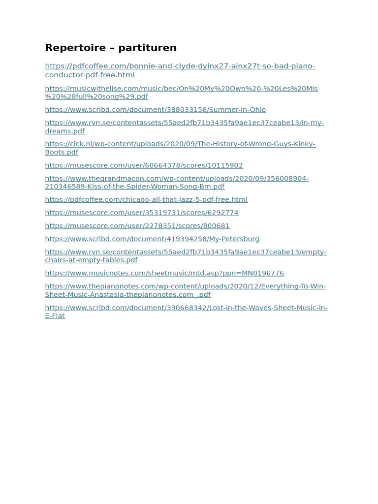 Repertoire Partituren | PDF