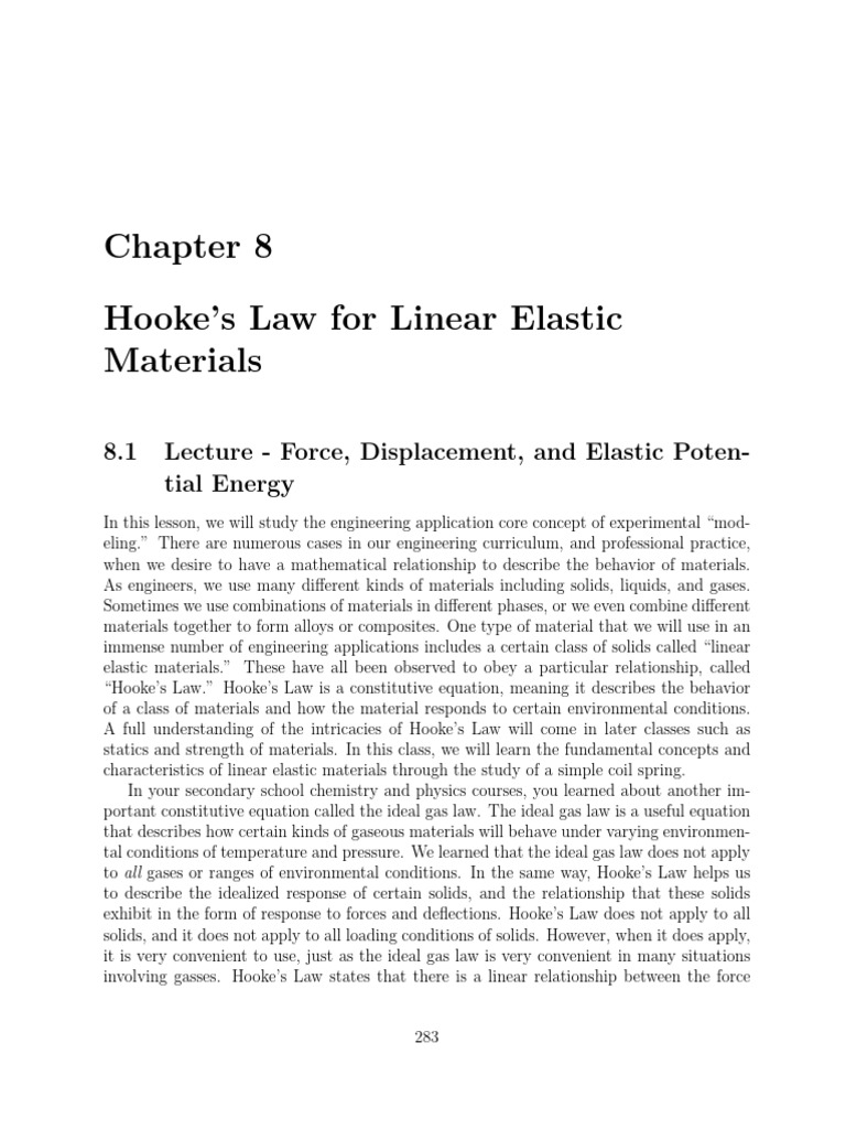 Chapter 7_Hooke's Law | PDF | Force | Gases