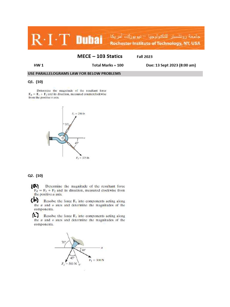 Mece 103 Statics | PDF