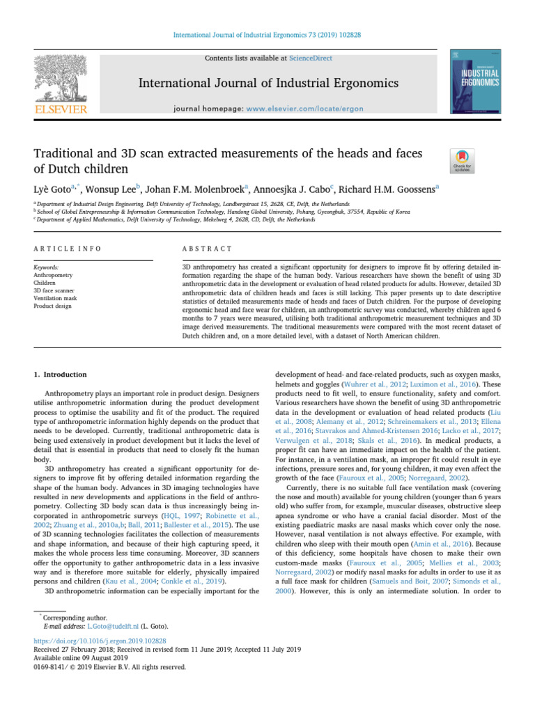 2019 - Traditional and 3D Scan Extracted Measurements of The Heads and ...