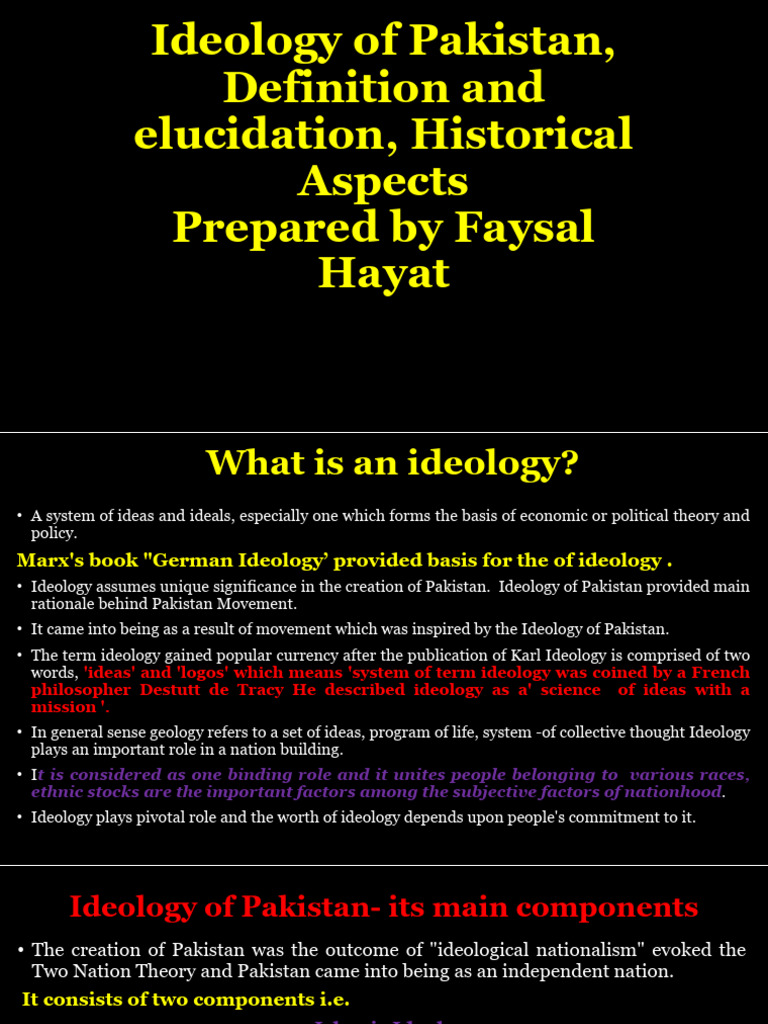 Ideology of Pakistan: Historical Insights | PDF | Two Nation Theory ...