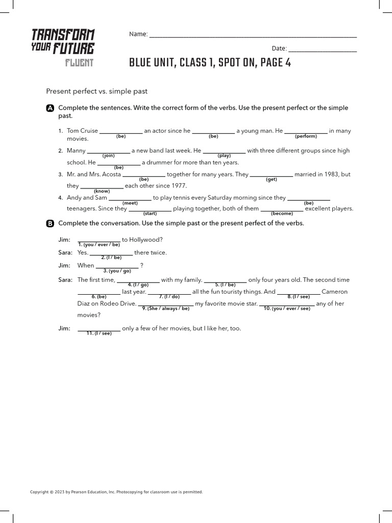 TYF Fluent SpotOn1 | PDF | Linguistic Morphology | Syntax