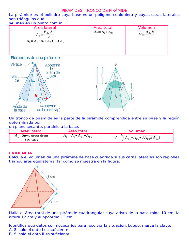 PIRÁMIDES | PDF | Politopos | Geometría euclidiana