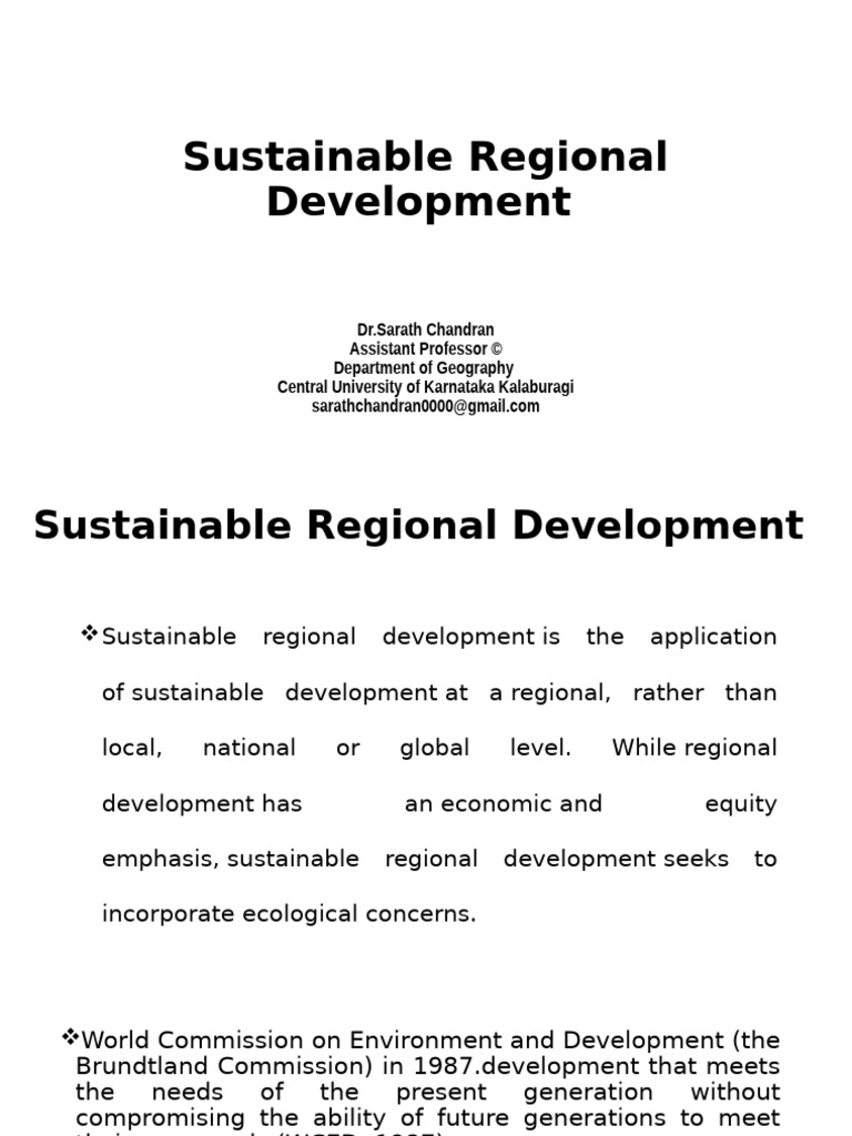 Sustainable Regional Development | PDF | Sustainability | Ecosystem