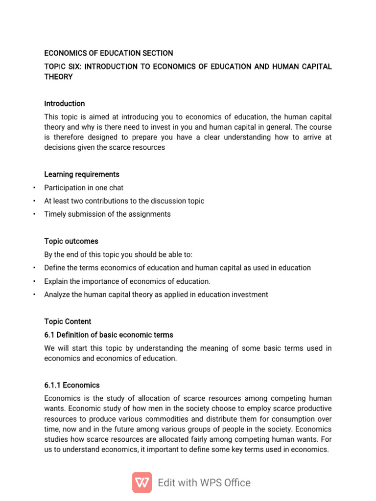 Economics of Education Section Ke | PDF | Demand | Supply (Economics)