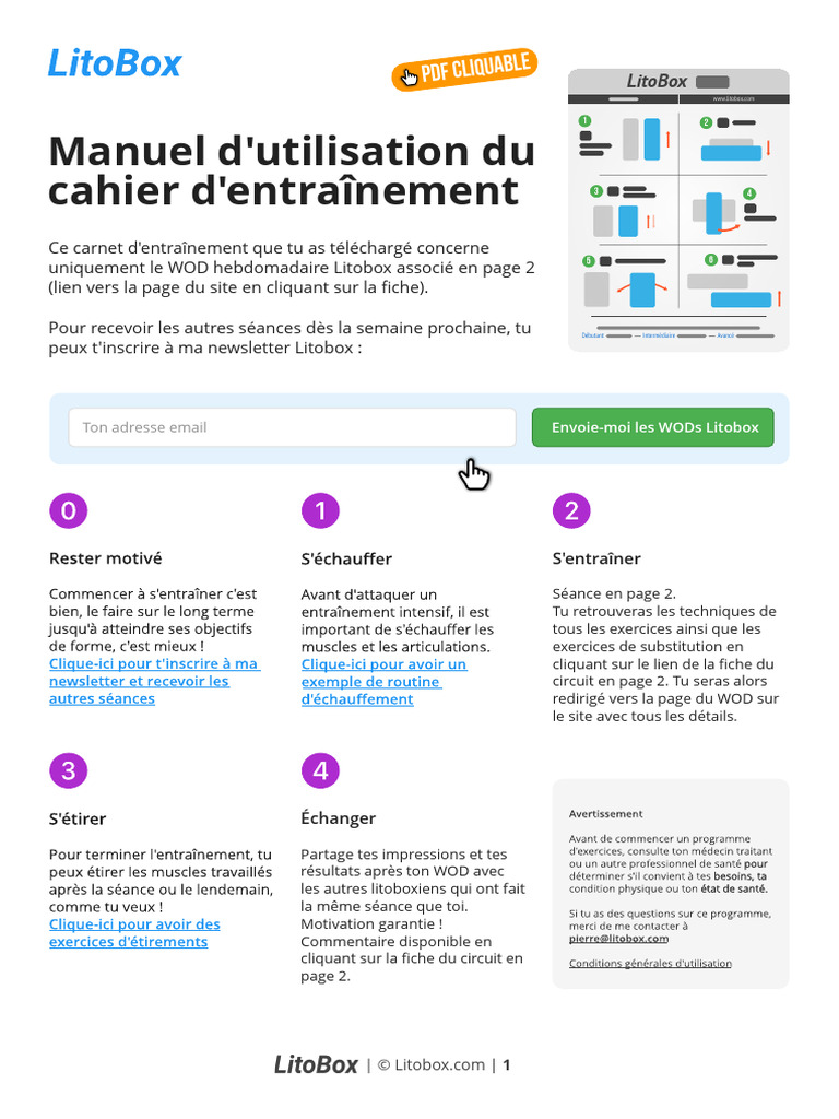 Manuel d'entraînement Litobox WOD | PDF | Informatique
